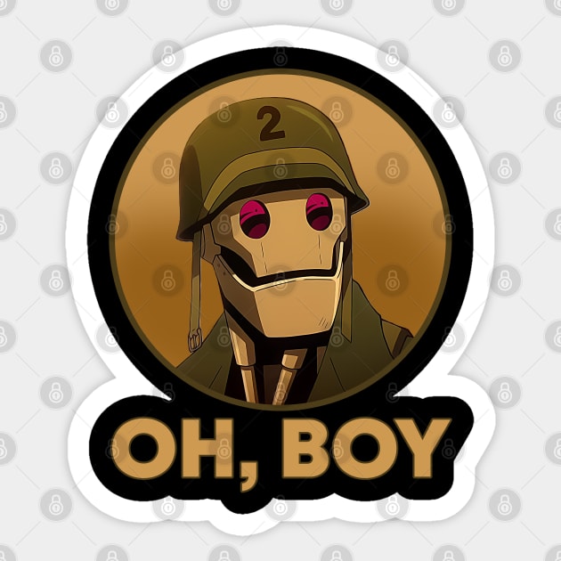 GI ROBOT - OH, BOY - Anime - Sticker | TeePublic