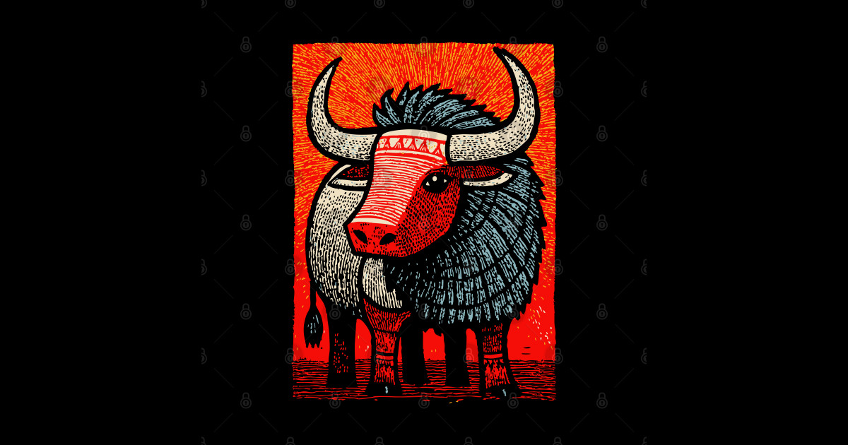 Mythical Yak | Himalayan Mountain Guardian - Yak - Posters and Art ...