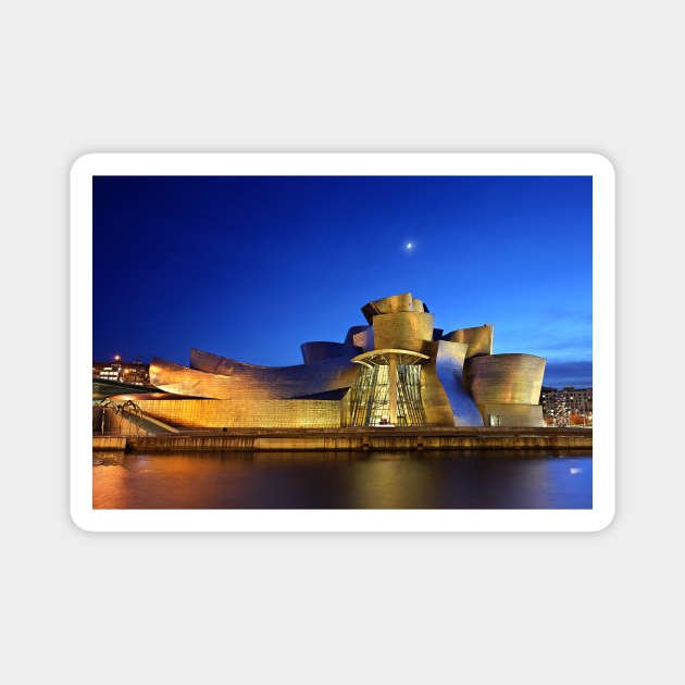 Nights of the Guggenheim Museum - Bilbao - Guggenheim - Magnet | TeePublic