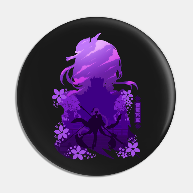 GENSHIN IMPACT RAIDEN SHOGUN NEGATIVE SPACE - Raiden Shogun - Pin ...