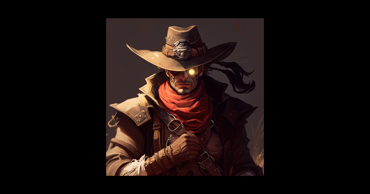 Illustration of Cowboy Kerm - Cowboy - Posters and Art Prints | TeePublic