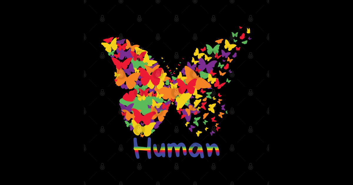 Human Butterfly - Human Butterfly - Sticker | TeePublic