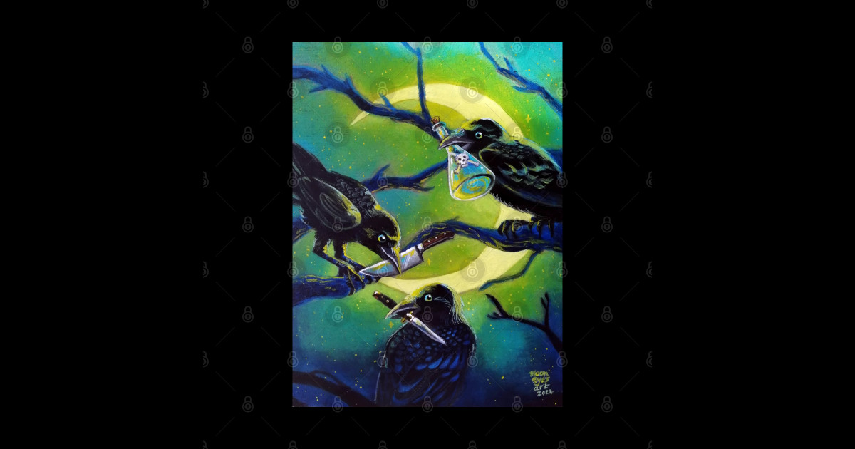 A Murder of Crows - Crows - Sticker | TeePublic