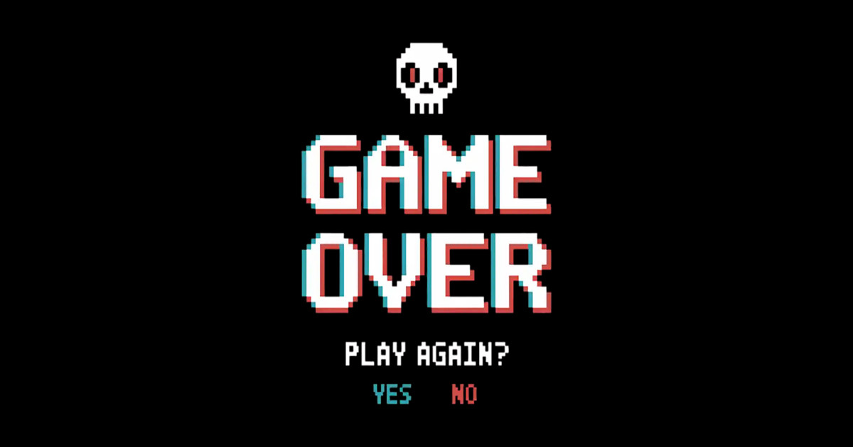 Pixel game over play again - Pixel Game Over Play Again - Sticker ...