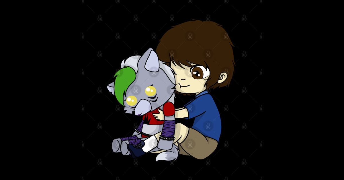 FNAF security breach (gregory and roxanne plush) - Chibi - Pin | TeePublic