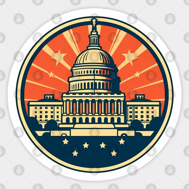 Capitol Building Emblem - Capitol Building - Sticker | TeePublic