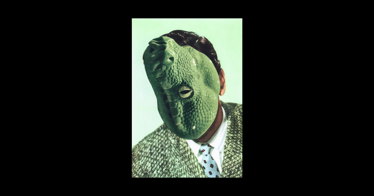 Snake Head - Collage - Sticker | TeePublic