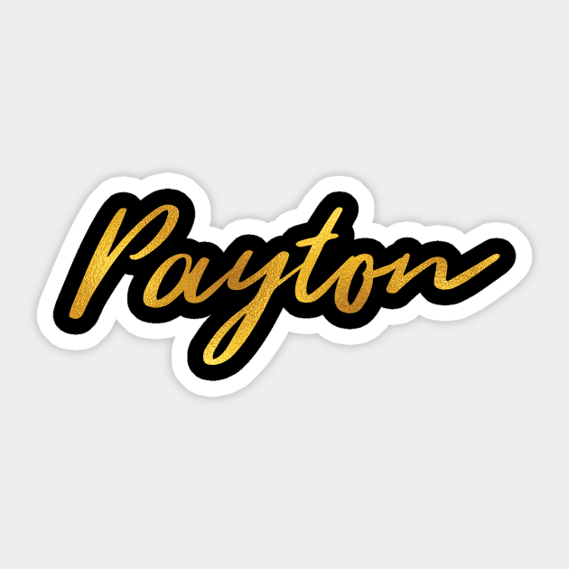 Payton Name Hand Lettering in Faux Gold Letters - Payton - Sticker ...