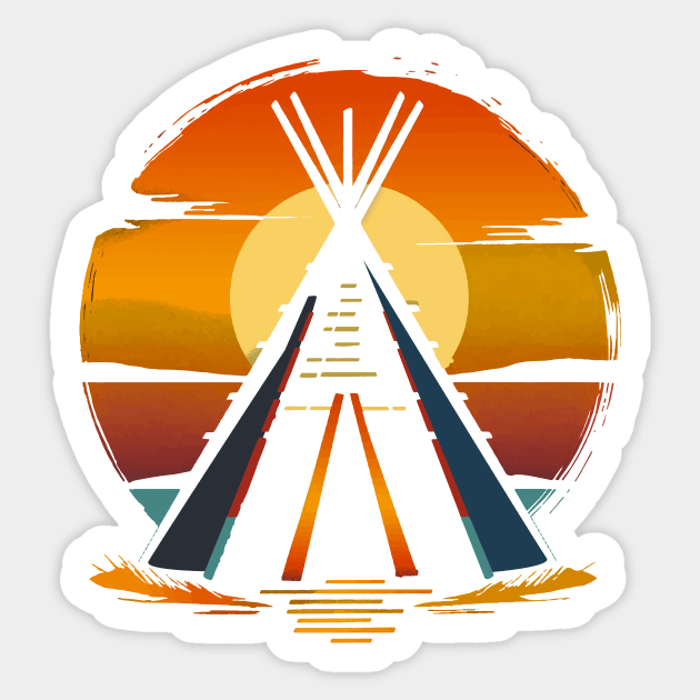 Indian tipi - Teepee tents - Indian Tipi - Sticker | TeePublic