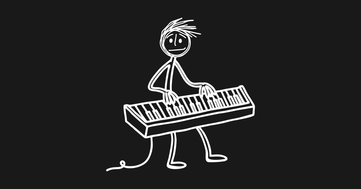 Stickman Keyboard Player - Keyboard Player - T-Shirt | TeePublic