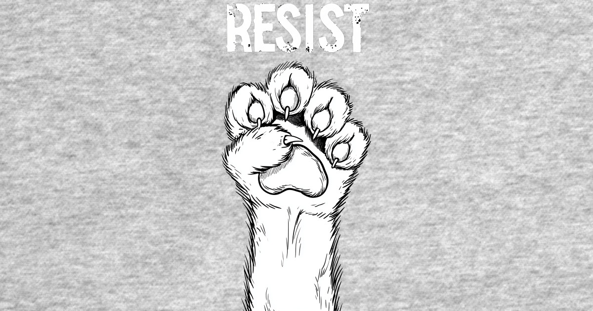 RESIST CAT PAW Baseball T-Shirt | Drennon Davis