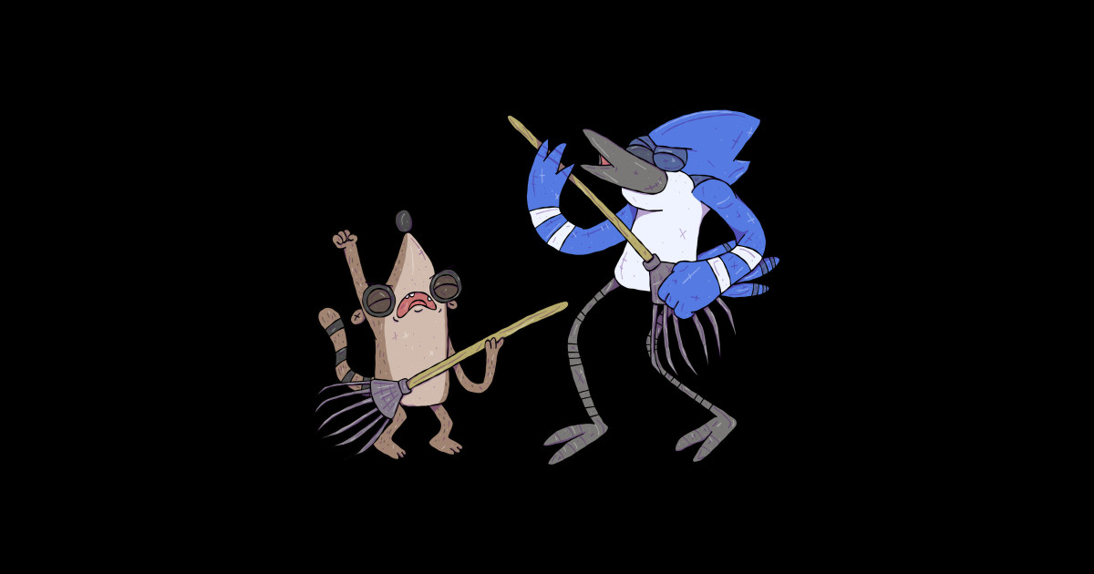 Regular Show - Mordecai and Riby Rake Guitars - Regular Show - Posters ...
