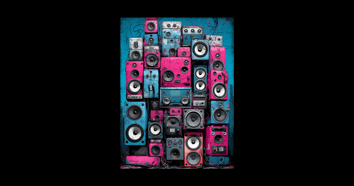 Vintage Audio Sound System - Music - Sticker | TeePublic