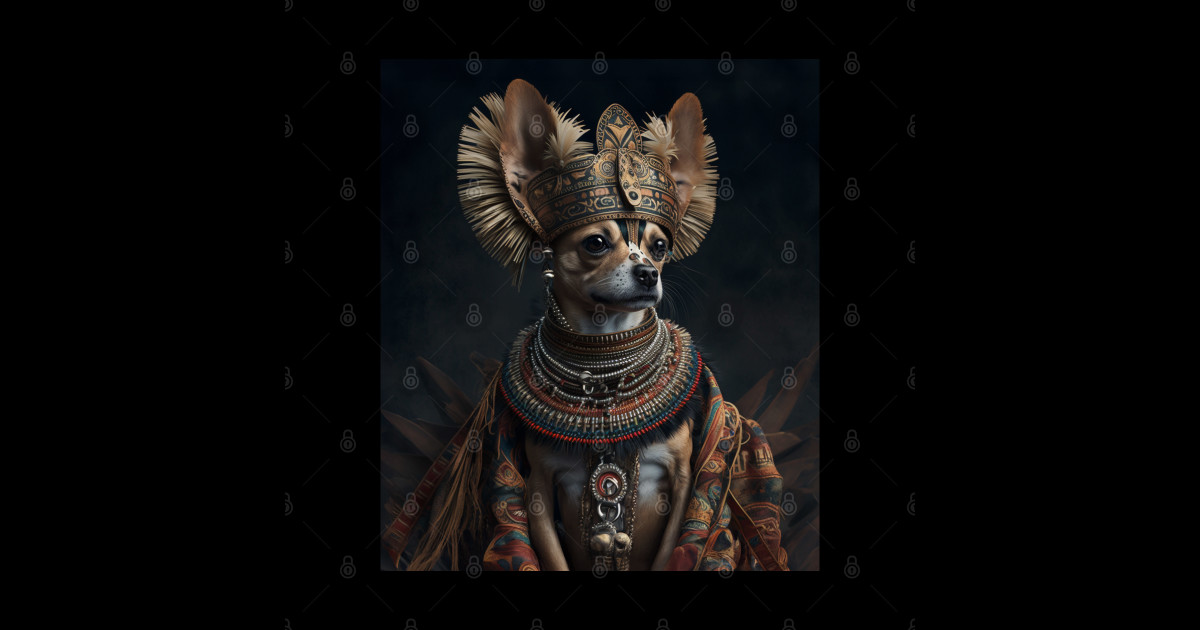 Chihuahua - Aztec King - Royal Dog - Posters and Art Prints | TeePublic