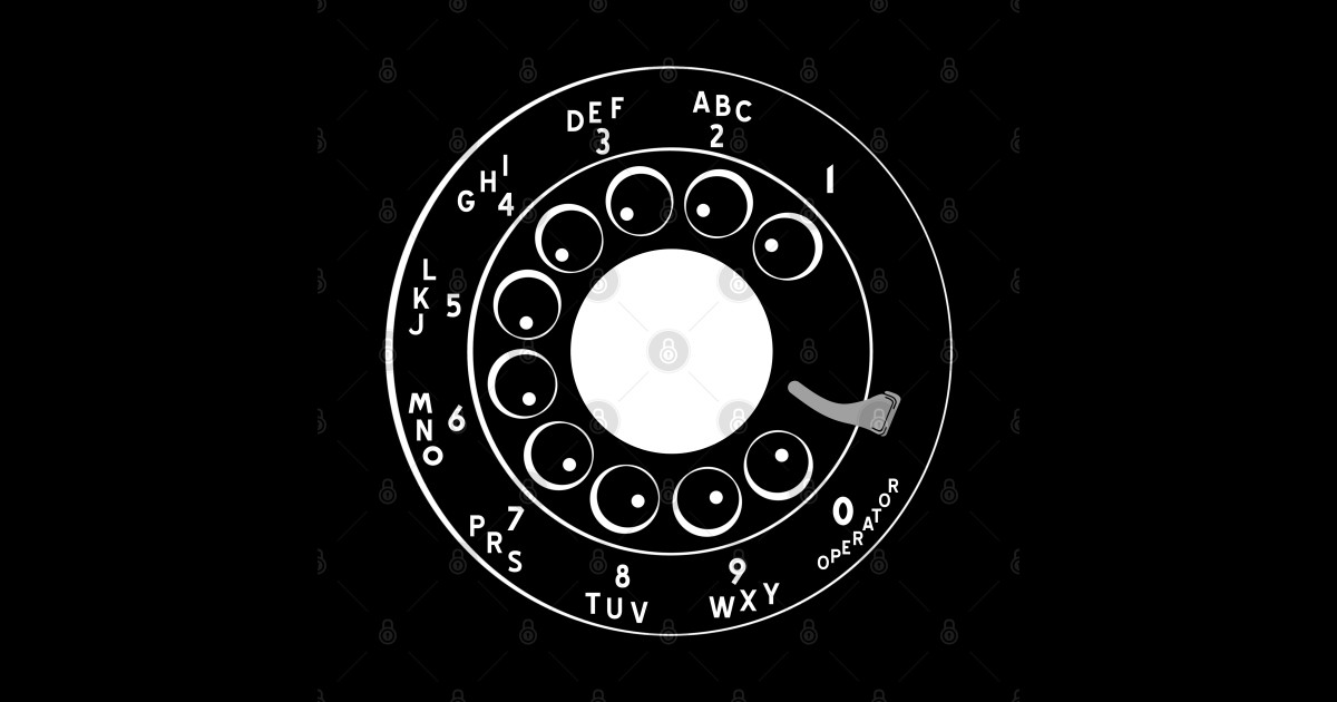 Rotary Telephone Dial Vintage - Rotary Phone - Sticker | TeePublic