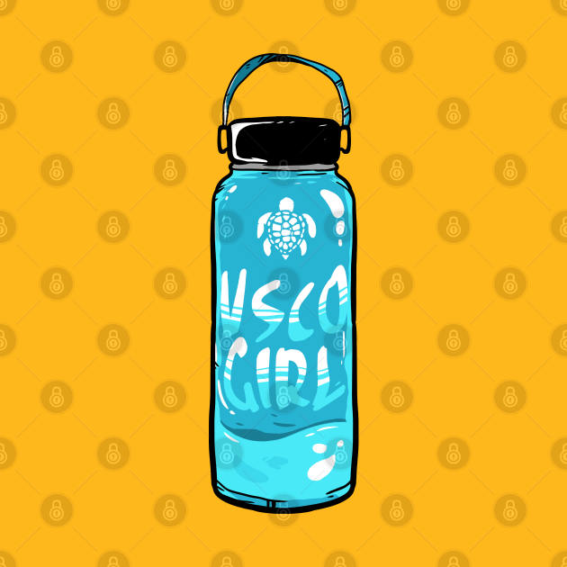 VSCO GIRL TURTLE HYDRO FLASK Stickers - Vsco Girl Hydro Flask - T-Shirt ...
