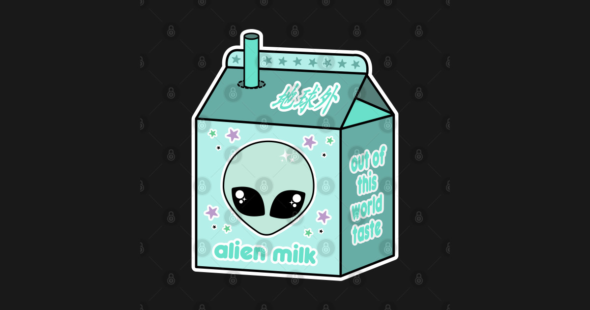 Alien Milk | Kawaii Milk | Creepy Cute - Kawaii Milk - T-Shirt | TeePublic