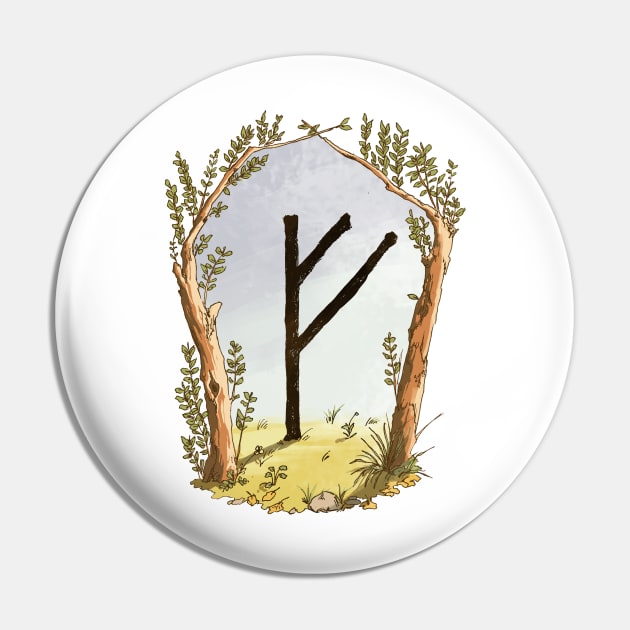 rune fehu - magical symbol - Fehu - Pin | TeePublic