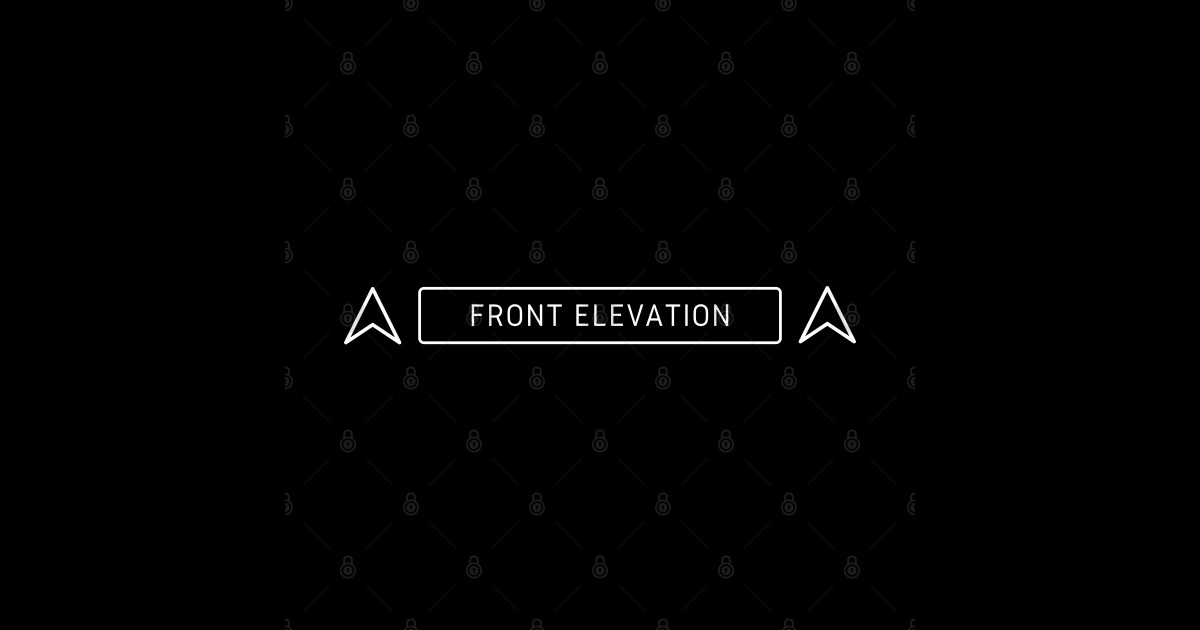 Front Elevation - Design Elevation - Sticker | TeePublic