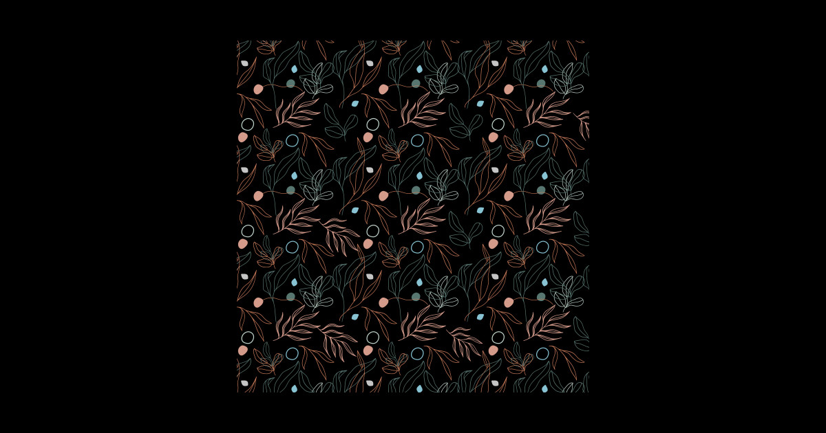 Flower Pattern Dark Color - Flower Pattern - Sticker | TeePublic