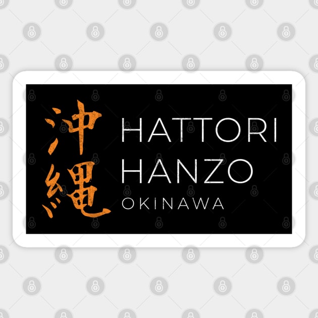 Hattori Hanzo Okinawa - vintage logo - Hattori Hanzo - Sticker | TeePublic