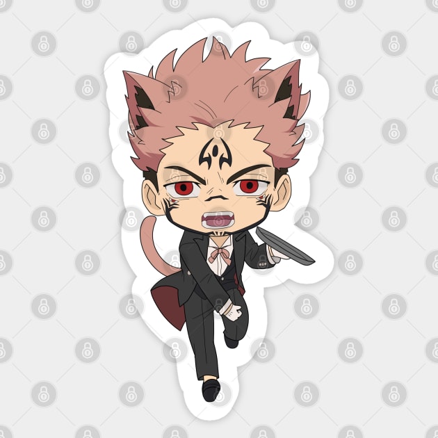 Chibi Kitty Sukuna - Jjk - Sticker | TeePublic