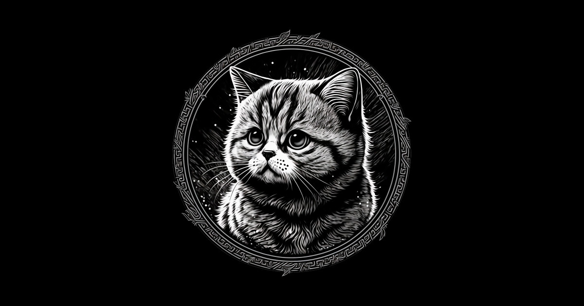 Cute Black and white Munchkin cat - Cat - Sticker | TeePublic