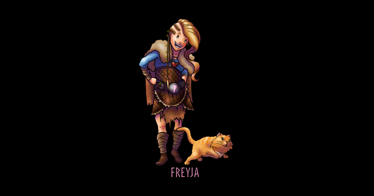 Freyja - Goddess of Love - Cute Cartoon Art - Freyja - Posters and Art ...