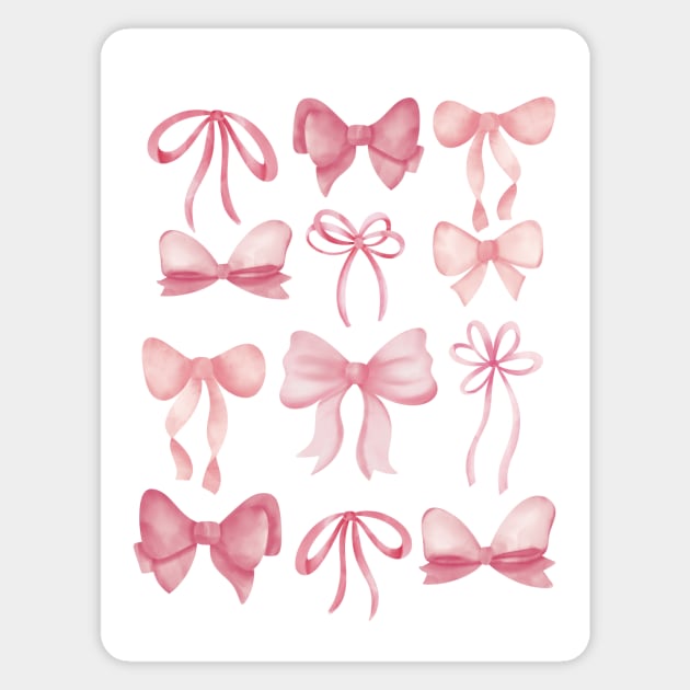 Preppy Pink Bows - Preppy - Magnet | TeePublic