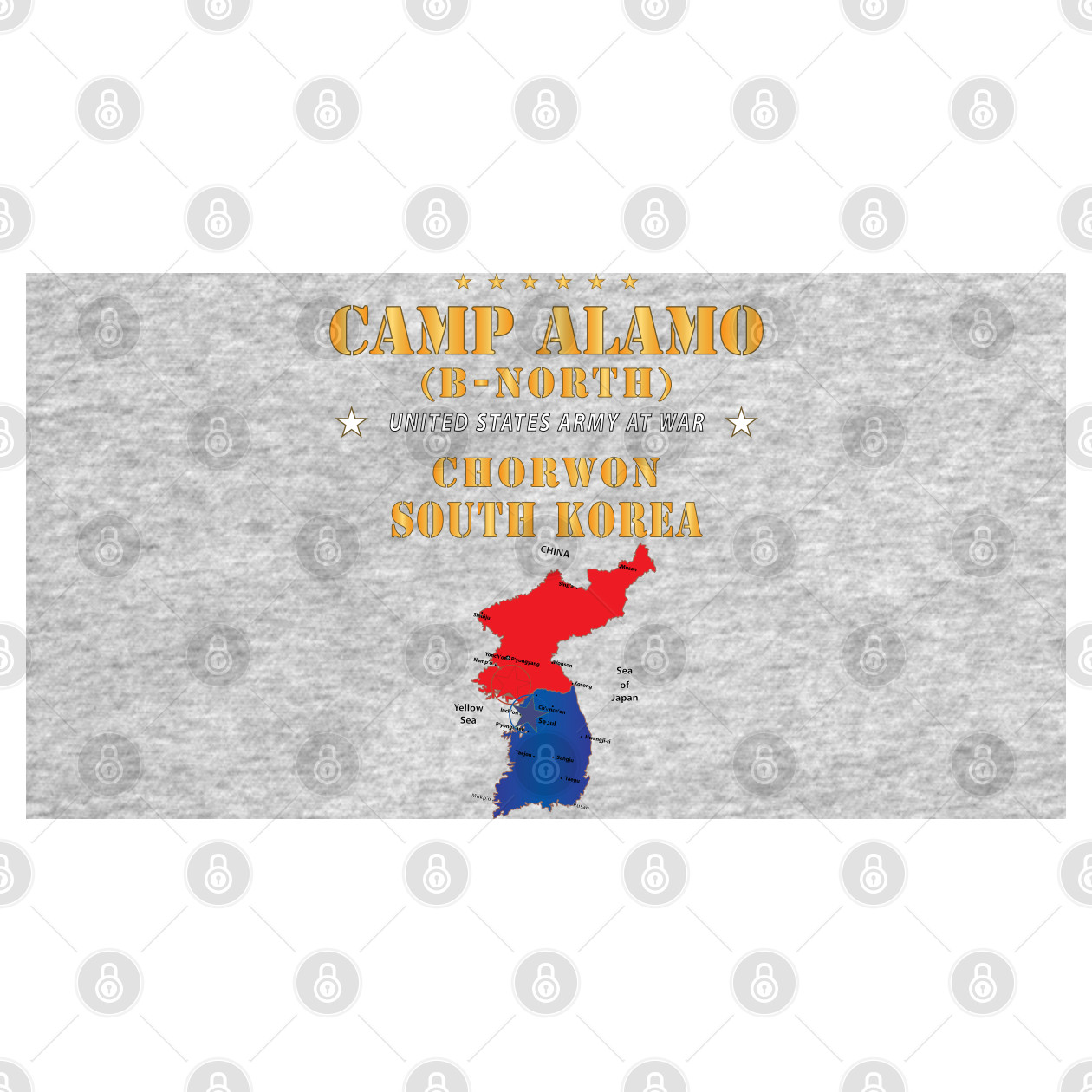 Camp Alamo - B-Borth - Chorwon - South Korea w Map - Vert X 300 - Camp ...