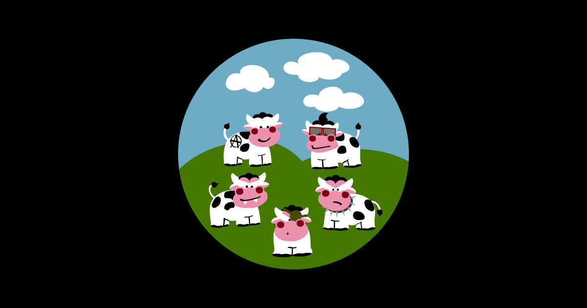 Hooligan Cows - Cow - Sticker | TeePublic