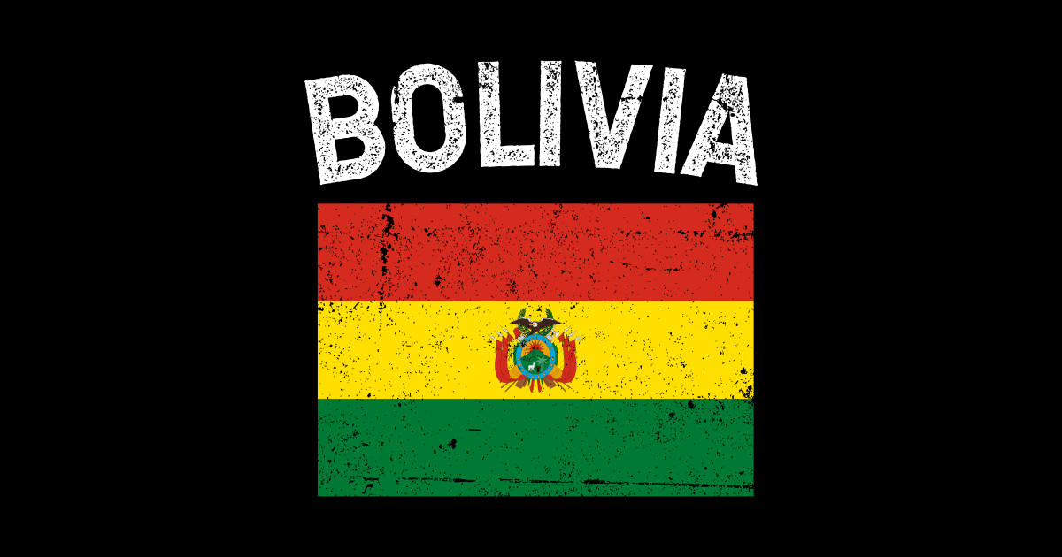 Bandera de Bolivia - Bolivian Flag - White letters design - Bolivia ...