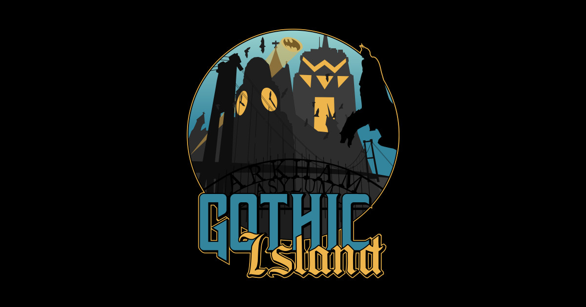 Gothic Island - Arkham Asylum - Sticker | TeePublic