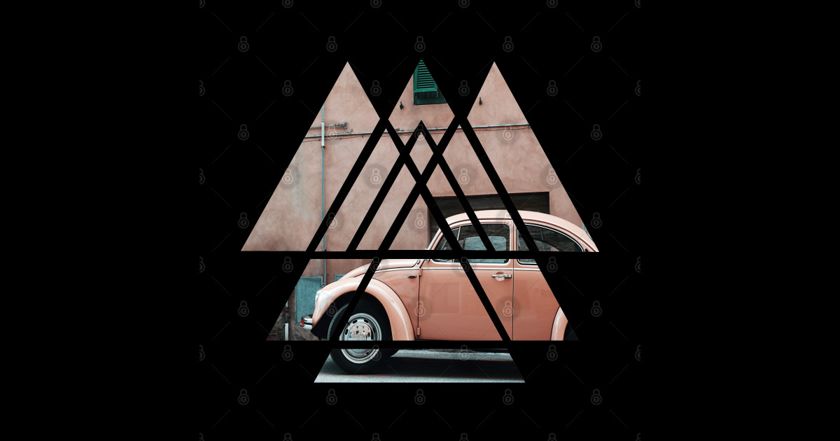 Scared Geometry Triangles - Scared Geometry Triangles - Sticker | TeePublic