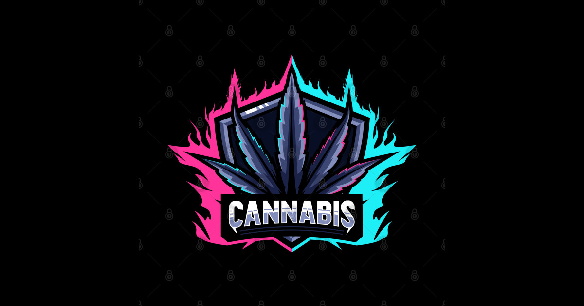 Cannabis Logo - Cannabis - Sticker | TeePublic