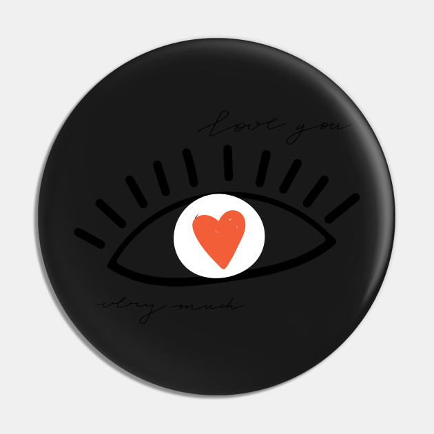 Pattern of eyes in love with heart and lettering. Valentine's day ...