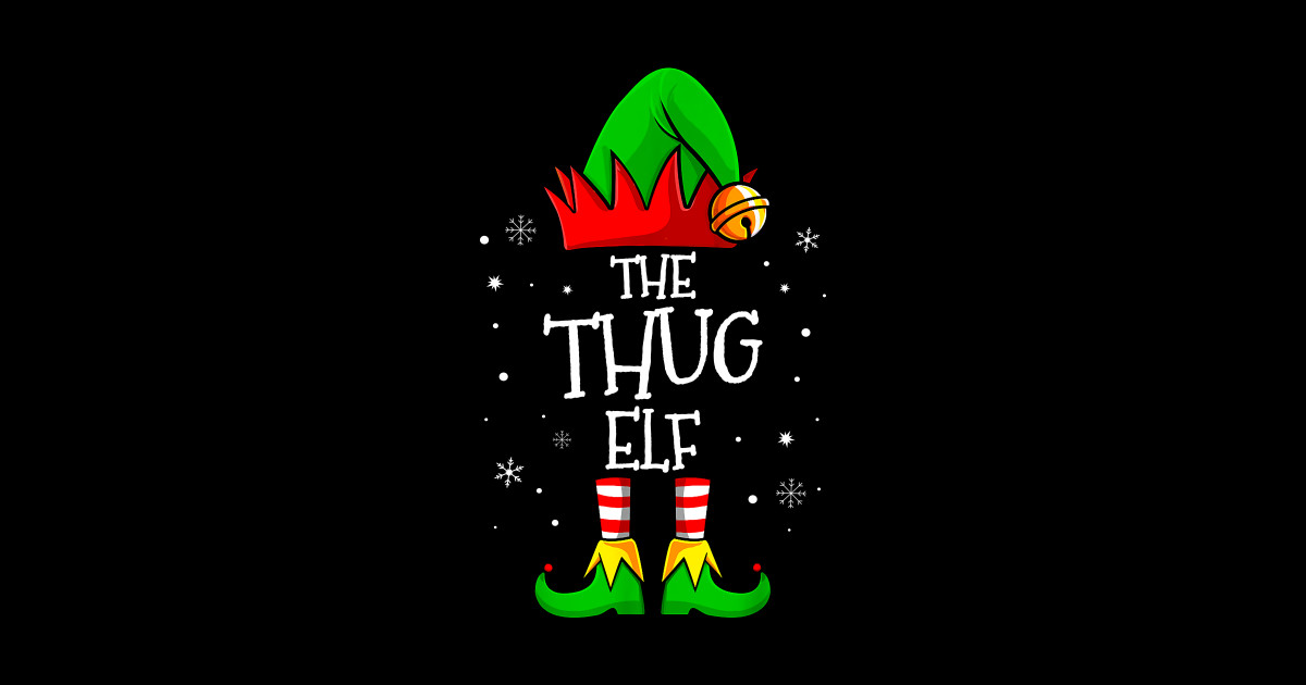 The Thug Elf Group Matching Family Christmas Xmas - Thug - Sticker ...