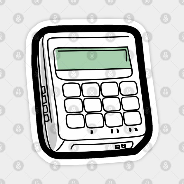 Line art of a Pager - Pager - Magnet | TeePublic