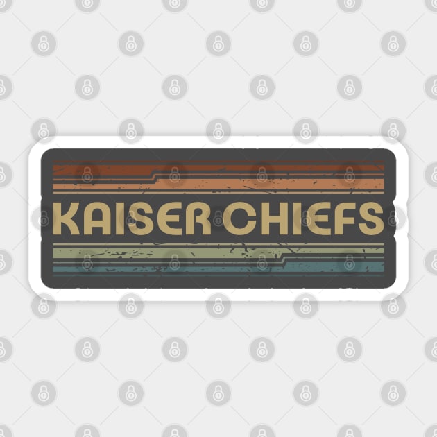 Kaiser Chiefs Retro Lines - Musician - Sticker | TeePublic