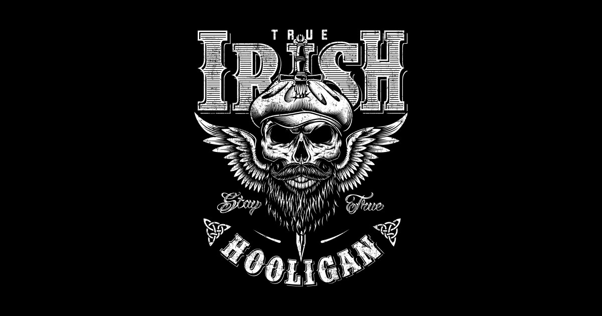 Irish Hooligan St Patricks Celtic Distressed - Irish - Sticker | TeePublic