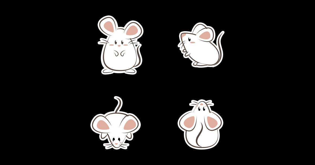 Little mice - Mice - Sticker | TeePublic