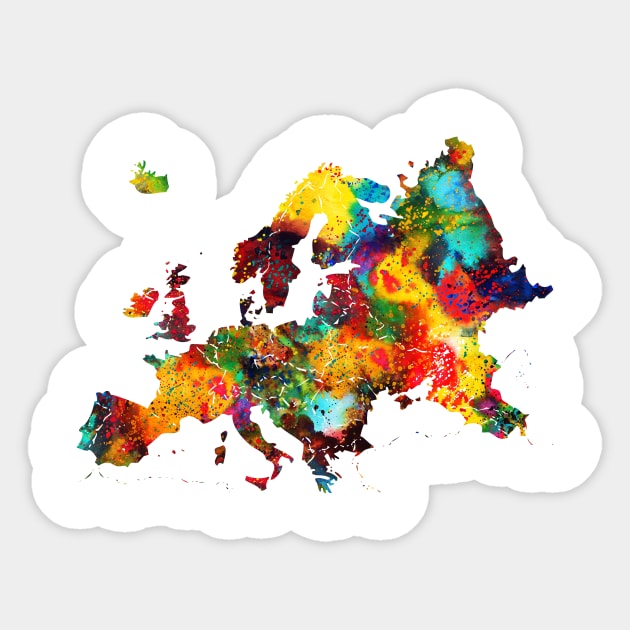 Map of Europe - Map - Sticker | TeePublic