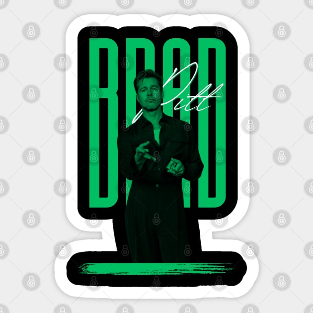 Brad pitt///original retro - Brad Pitt - Sticker | TeePublic