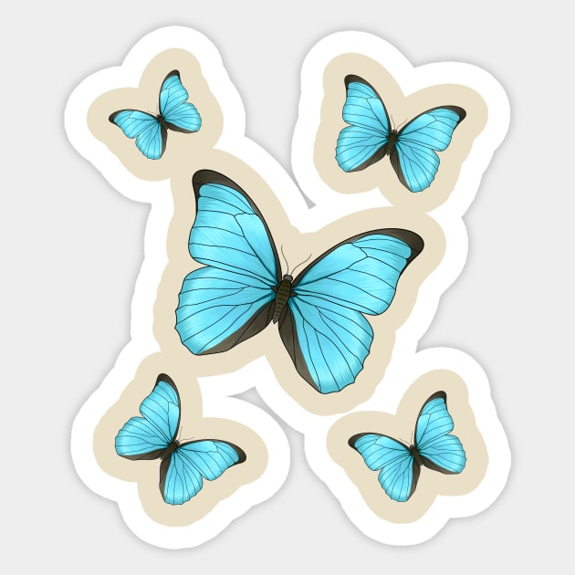 Morpho butterflies cartoon illustration - Morpho Butterflies Cartoon ...