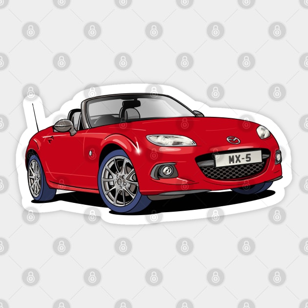 Mazda MX-5 Mk.3 - Sports Car - Sticker | TeePublic