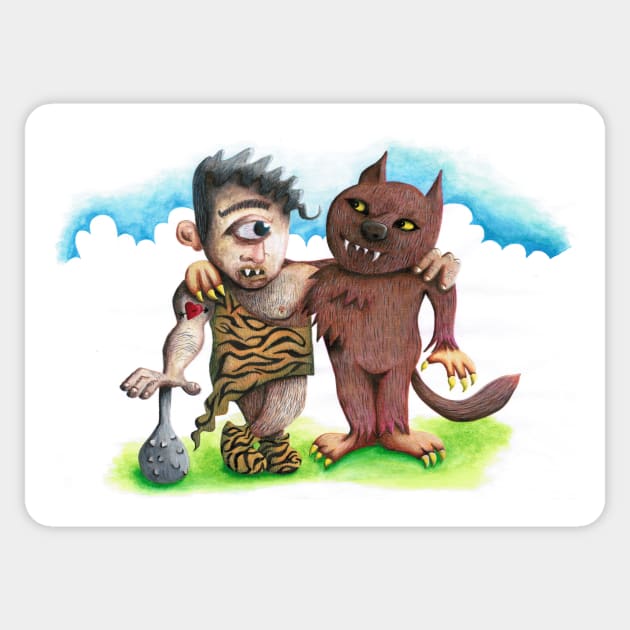 The Beast of Friends - Best Friends - Sticker | TeePublic