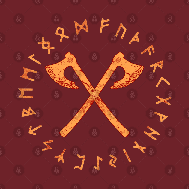 Fire Viking Axes - Viking - T-Shirt | TeePublic