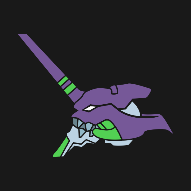 Eva Unit 01 Head - Evangelion - T-Shirt | TeePublic