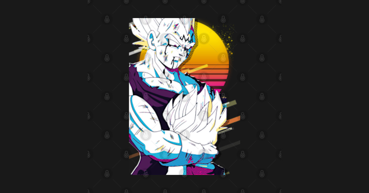 Majin Vegeta Retro 80s - Majin Vegeta - T-Shirt | TeePublic
