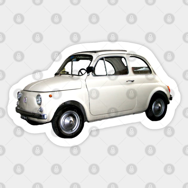little white car - Car - Sticker | TeePublic
